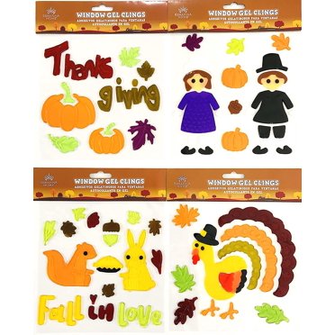 Thanksgiving Window Stickers Turkey Window Decals Decorations Fall ...