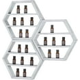 Essential Oil Storage Shelf - Hexagon Floating Shelves - Walmart.com