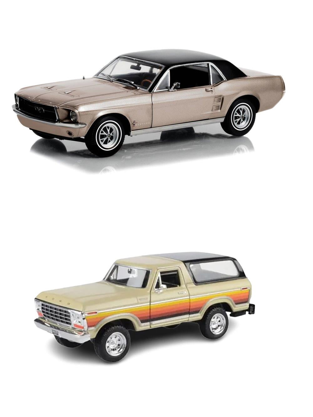 Ford Mustang & Bronco Diecast Car Package - Two 1/24 Scale Diecast ...