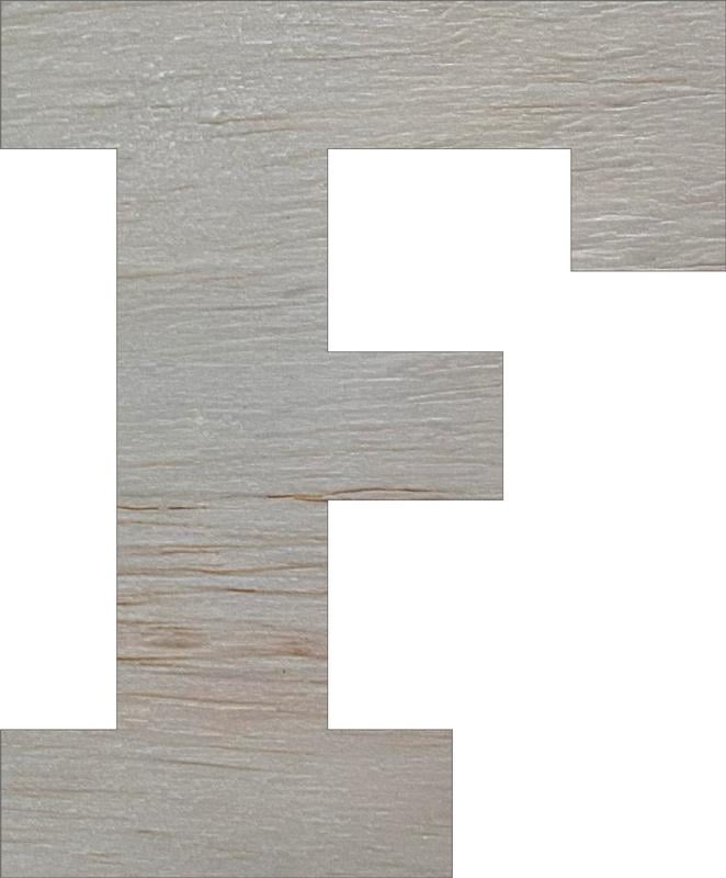Wooden Block Letters, Unfinished 20'' Rockwell F, Craft - Walmart.com