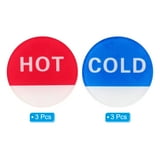 Uxcell Self Stick Hot/Cold Water Label Round Sticker Signs Markers Red ...