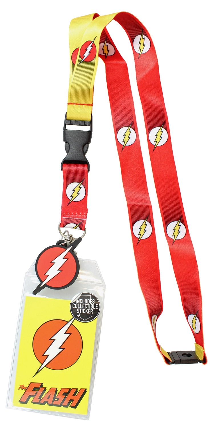 DC Comics The Flash Lanyard ID Holder Badge Flash Charm With ...
