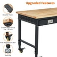 EastVita 60" x 22" Adjustable Workbench 2000 Lbs Capacity, Rubber Wood ...