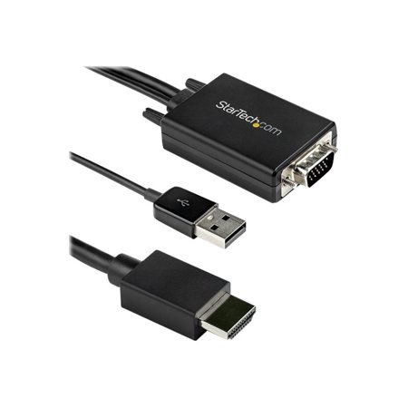 StarTech.com 2m VGA to HDMI Converter Cable with USB Audio Support ...