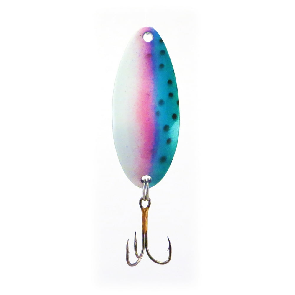 Rainbow Plastics Lil' Lightning Spoon Lure, Chartreuse/Fluorescent Red ...