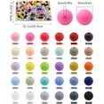 150PCS Silicone Beads, 30 Colors 15mm Silicone Beads for Keychain ...