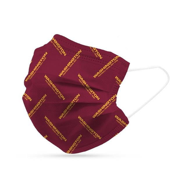 Logo Brands 629362385 Washington Football Team Disposable Face Mask ...