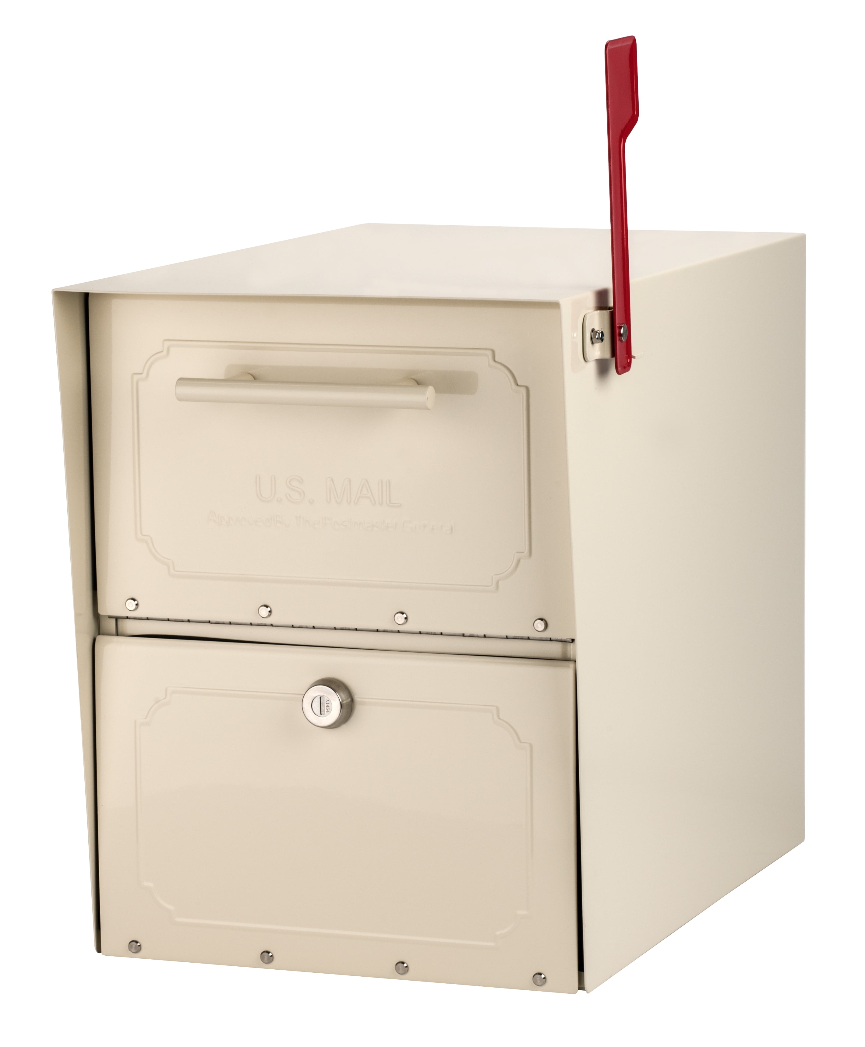 Oasis Classic Extra Large High Security Post Mount Mailbox Sand ...