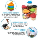 Masontops Multi Top - 2 Pack - Regular Mouth Mason Jar Lids With Easy ...