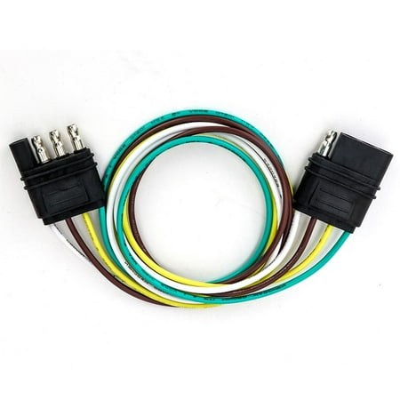 4-Pin Flat Plug Trailer Connector Socket Refit 4 Pin Flat Refit Trailer ...