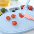 Blue Baby Food Preparation Set Including Plastic Cutting Board And ...