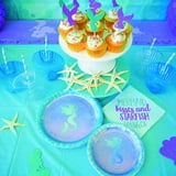 Fun Express Seashell Molded Cups With Straw - Party Supplies - 6 Pieces ...