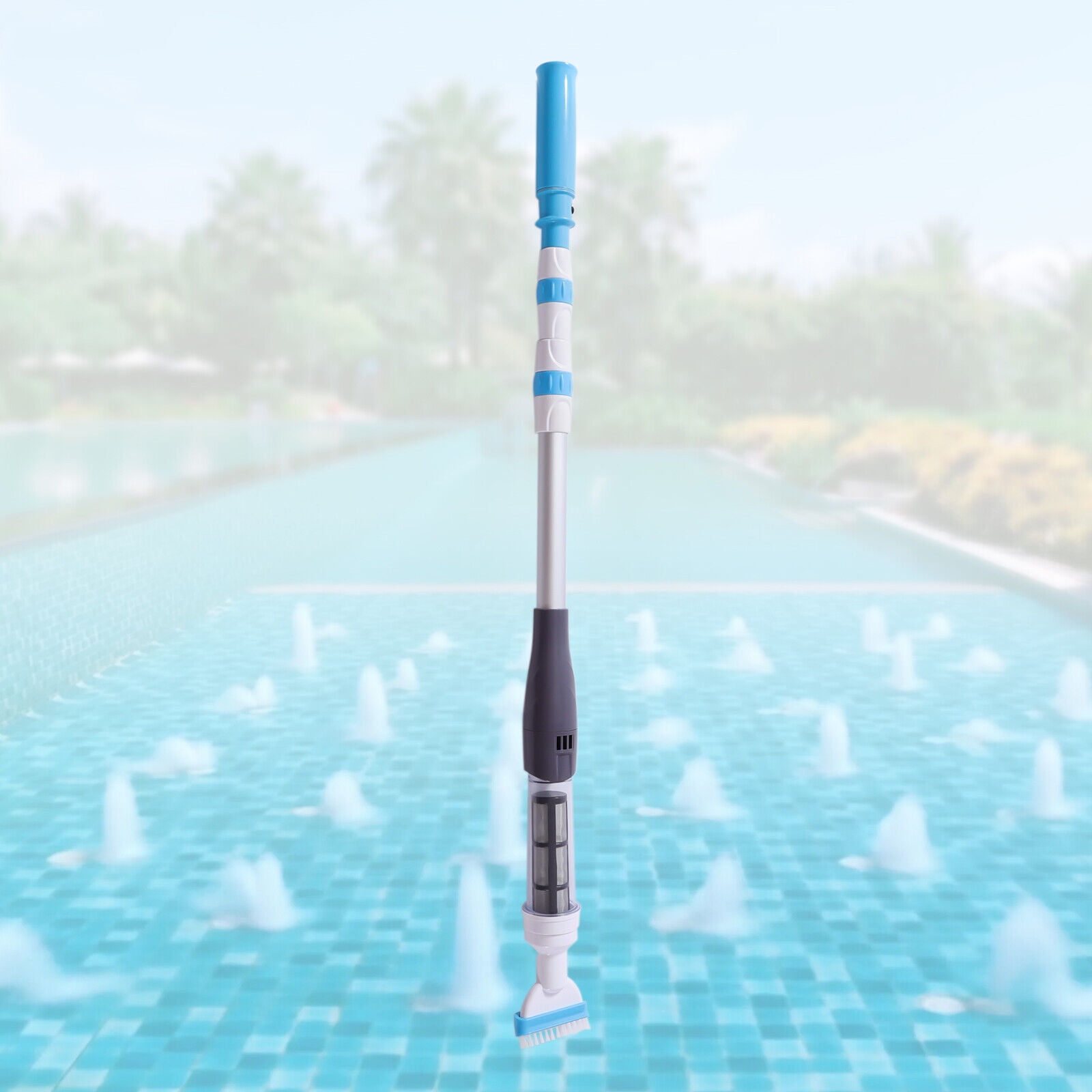 Miumaeov Handheld Underwater Pool Vacuum Cleaner Blue Cordless ...