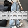 Ceisia Kids Wide Leg Denim Pants Elastic Waist with Cartoon Embroidery ...