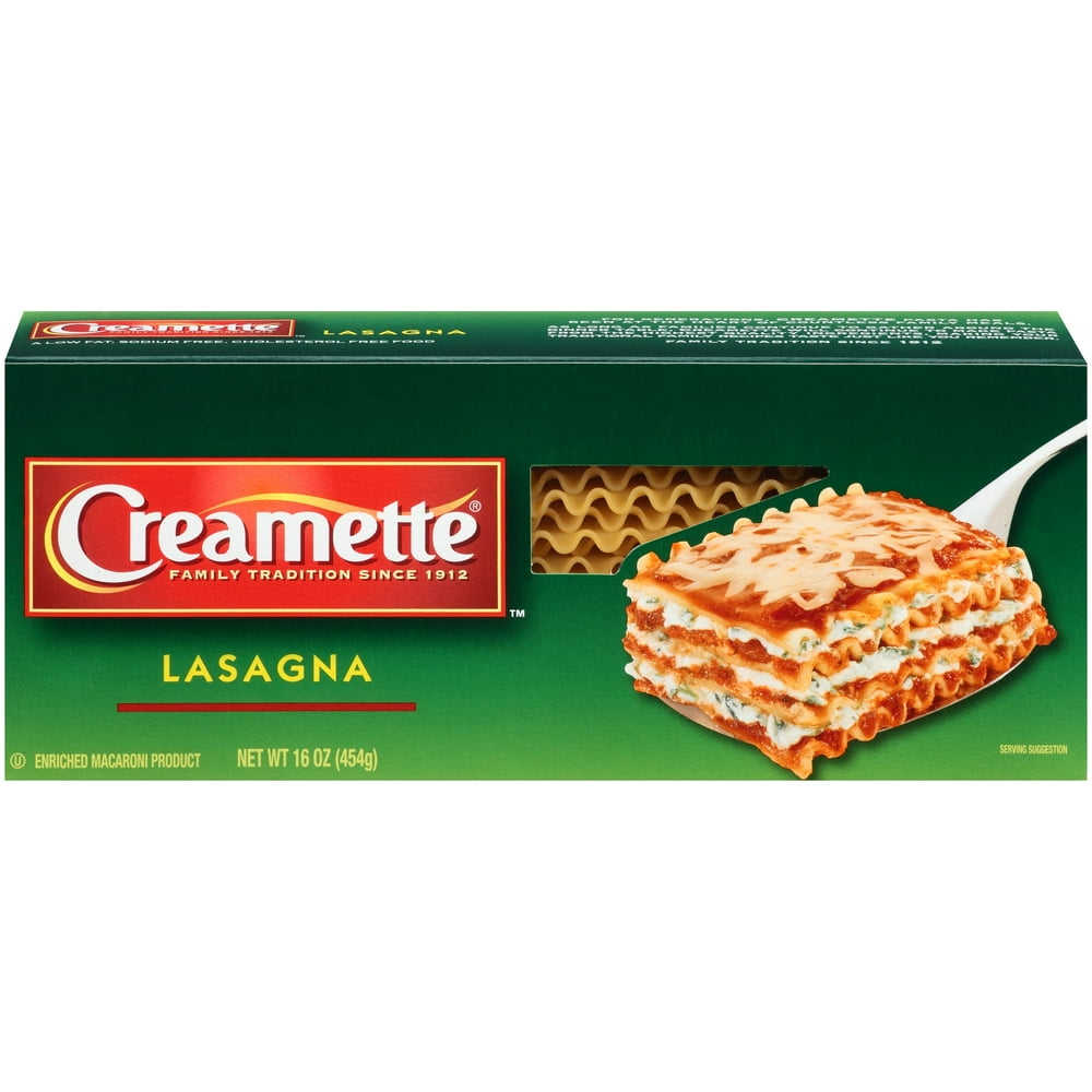 Creamette Wavy Lasagna Pasta Sheets, 16 ounce box - Walmart.com ...