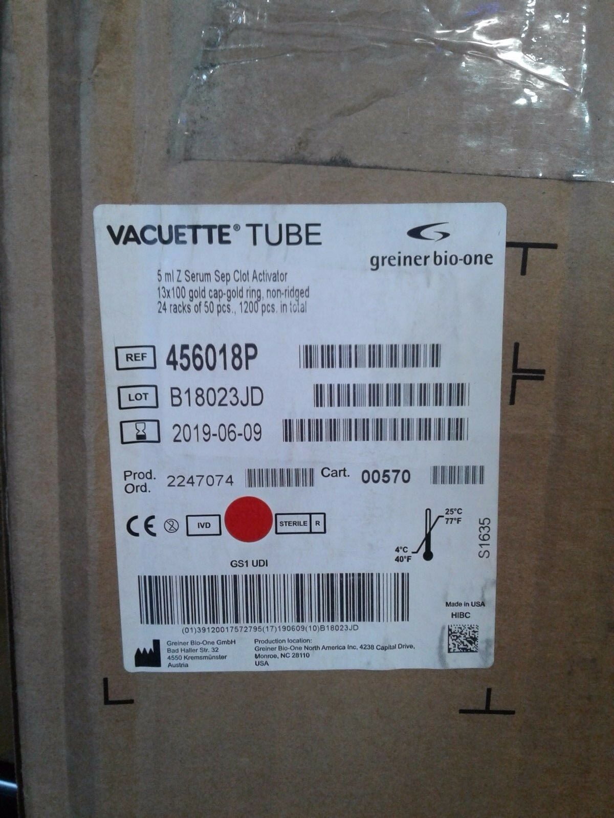 GREINER BIO-ONE VACUETTE 456018P - Walmart.com