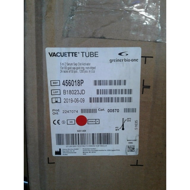GREINER BIO-ONE VACUETTE 456018P - Walmart.com