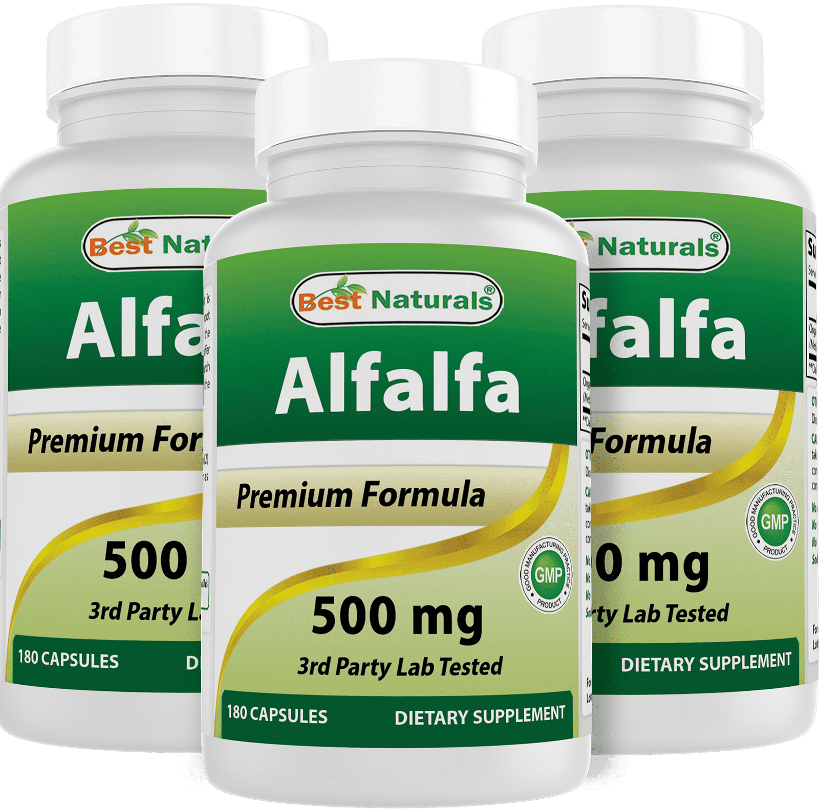 Best Naturals Alfalfa Green Super Food Supplement, 500 mg, 180 Capsules ...