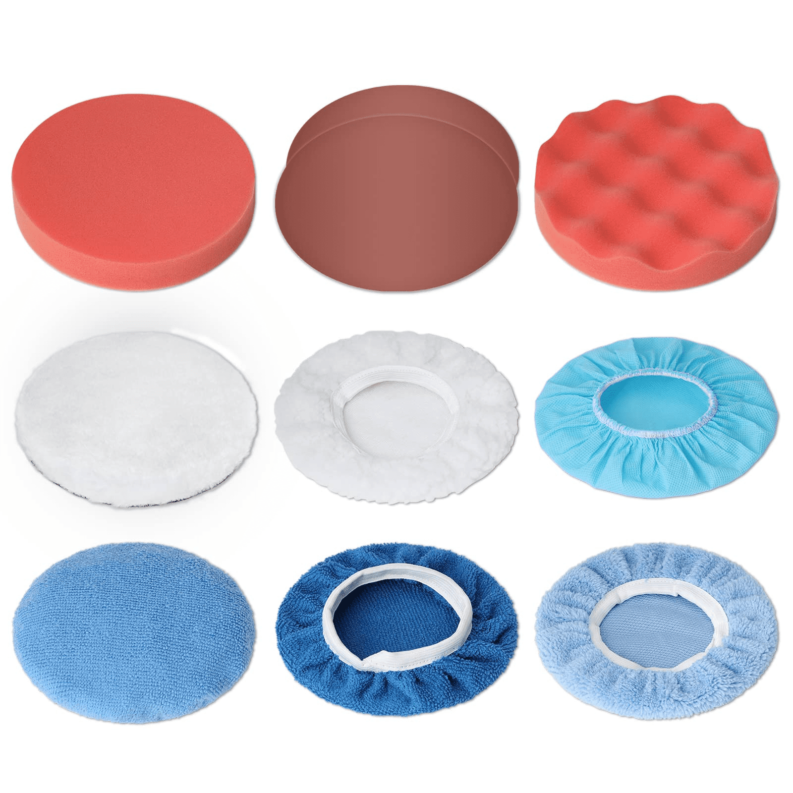 Saker Cordless Buffing Bonnet Pad - 6 Inch 10PCS Polishing Kit for Car ...