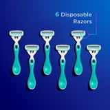 Schick Hydro Silk Sensitive Womens Disposable Razors, 6 ct, 5-Blade ...