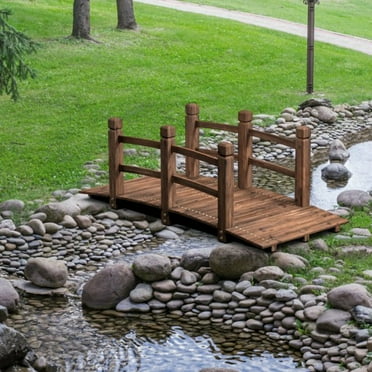 12' Red Cedar Camelot Double Rail Bridge - Walmart.com