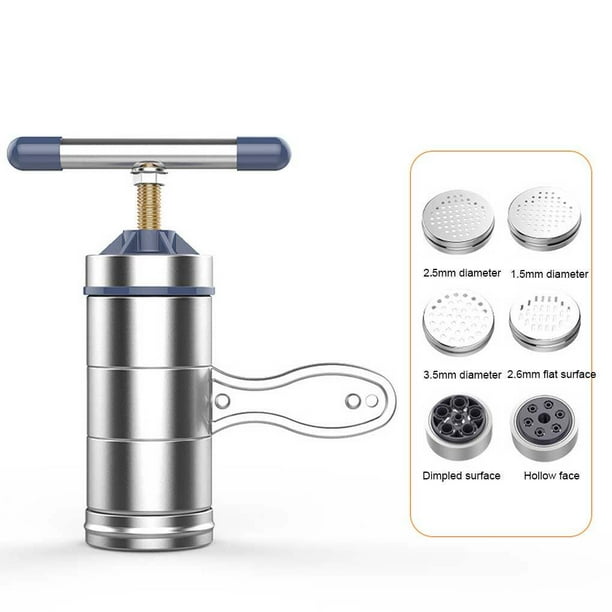 wolftale Restaurant Stainless Steel T Handle Manual Noodle Maker with 6 ...