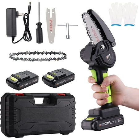 Lithium Battery Chainsaw 6 Inch Cordless Mini Chainsaw Battery Powered ...