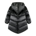 HILEELANG Baby Boy Girl Winter Puffer Jackets Coats Black Dinosaur Hooded Light Weight Padded ...