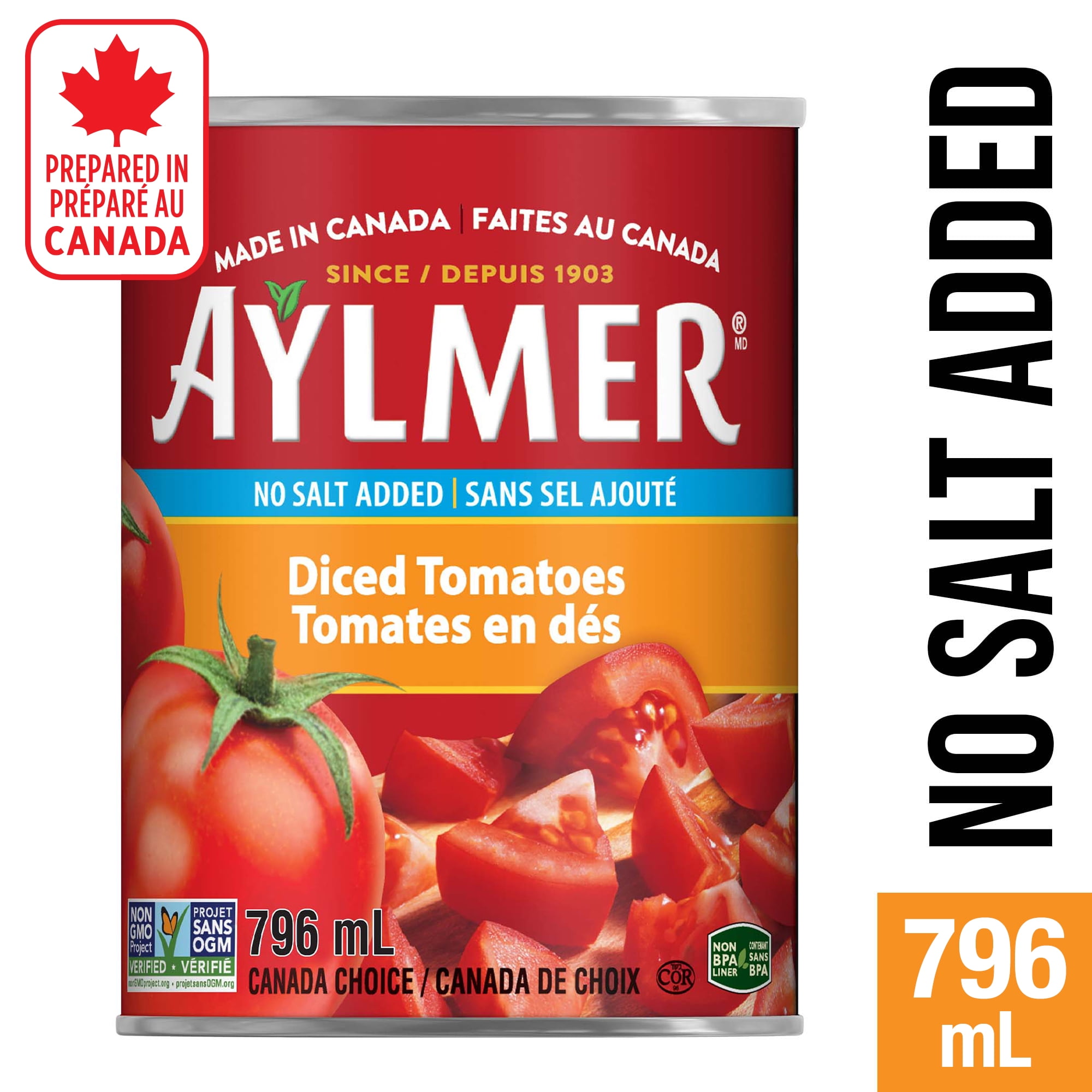 Click here for Aylmer Tomatoes Diced  No Salt Added 28 Fl Oz prices