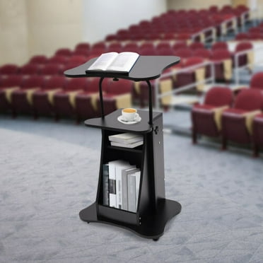 Pyle Portable Adjustable Lectern Presentation Podium Stand with Laptop ...