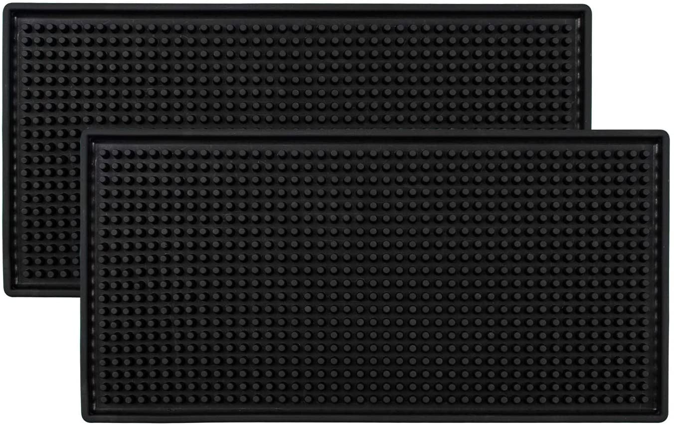 Black Mat 12" x 6" Rubber Bar Service Spill Mat ( 2 Pack ) | Walmart Canada