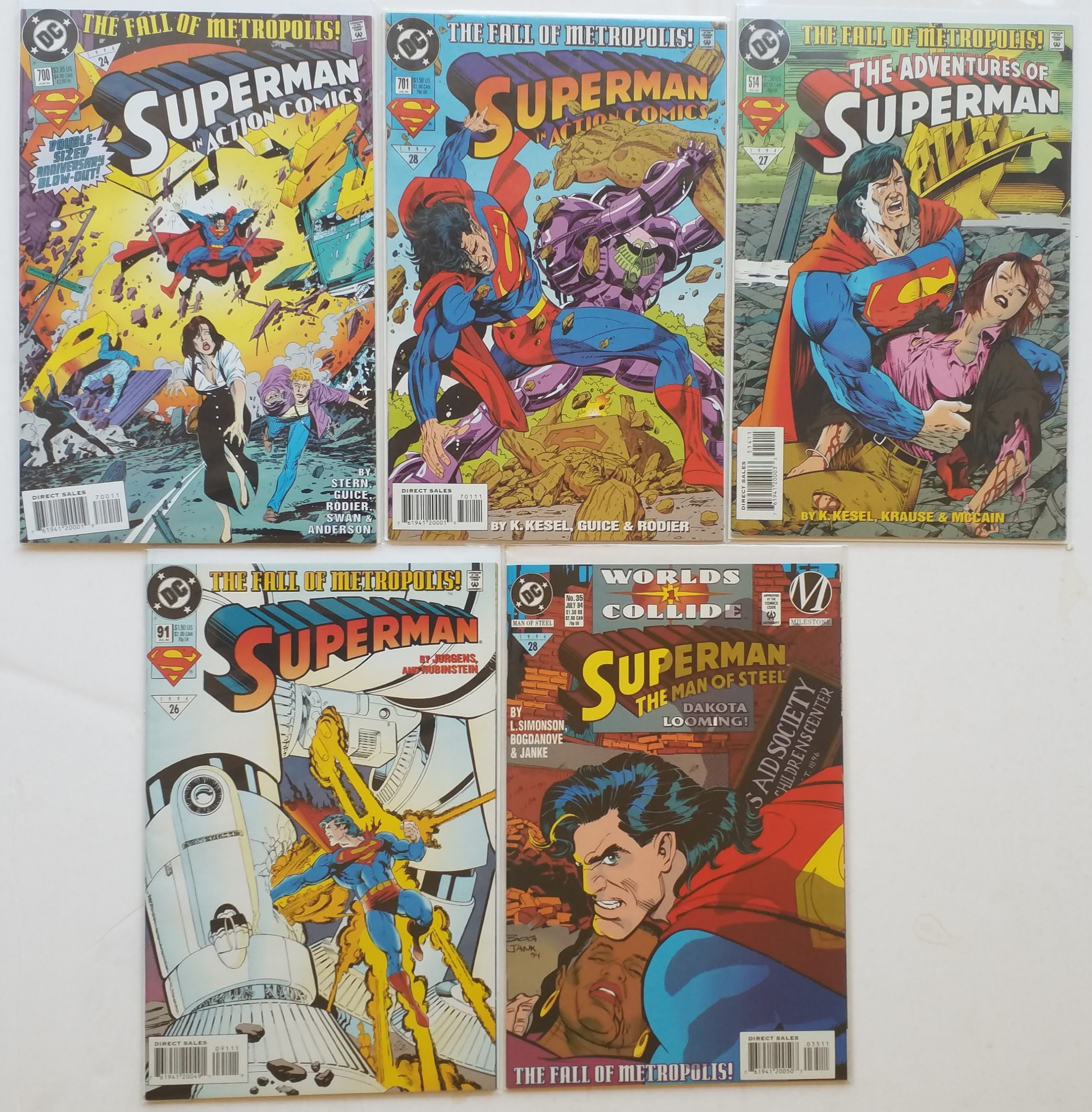 Superman "Fall of Metropolis" 5 Issue Story Arc - Walmart.com