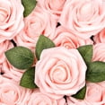 Artificial Roses Blush Pink Foam With Stems 50 Count For Wedding ...