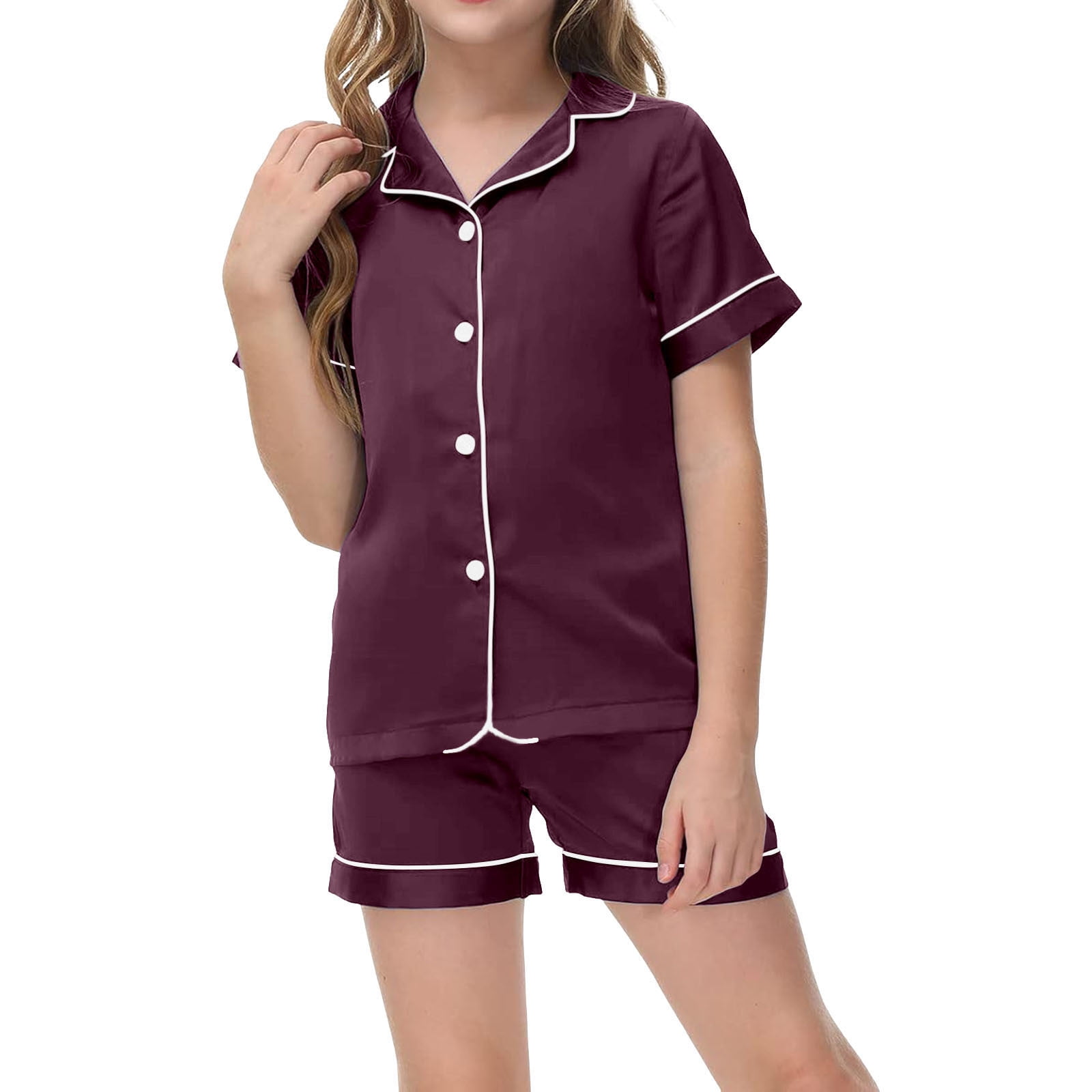Click here for Huaiyyyy Teens Boy Pajama Set Solid Color Kids But... prices