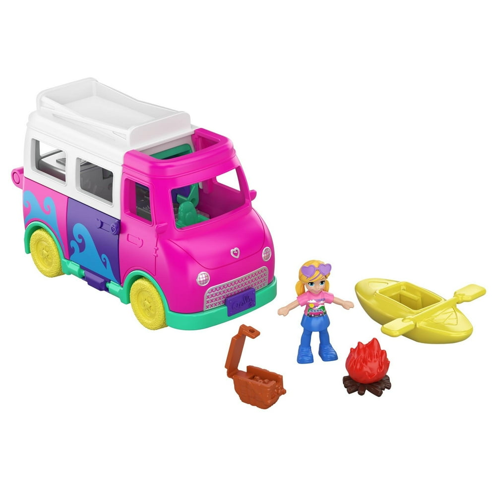Polly Pocket Pollyville Camper Van Vehicle - Walmart.com - Walmart.com