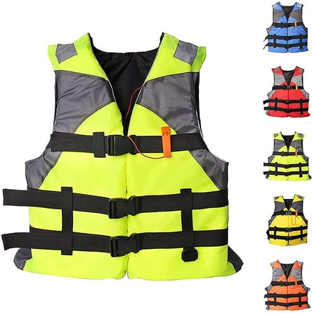 Life Jacket, Adults/Children Life Jacket with Lifeguard Whistle, Float ...