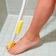 Long Handled Foot Brush & Lotion Applicator with Nylon Bristles and ...