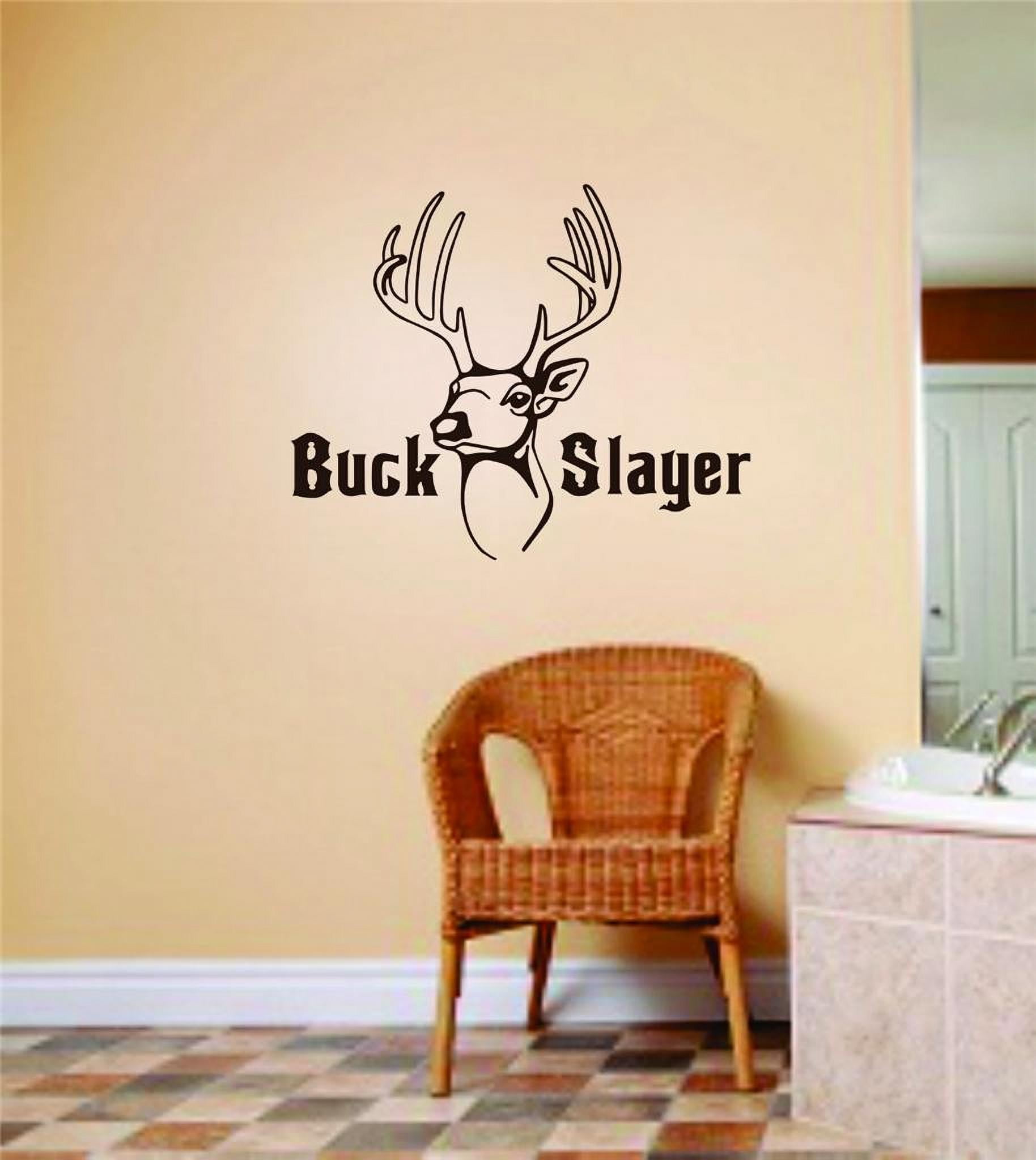 Do It Yourself Wall Decal Sticker Hunting Buck Slayer Letters With Deer ...