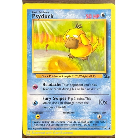 1999 Fossil Psyduck #53/62 - Walmart.com