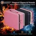 Fireproof Document Box, Hard Case File Box with Fireproof Zipper&Lock ...