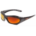 Hobart Mirrored Safety Glasses, 5.0 Shade Mirrored Lenses, Black Frames ...