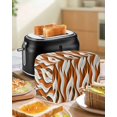 Burnt Orange White Moire Toaster Cover 4 Slice, Large Kitchen Appliance ...