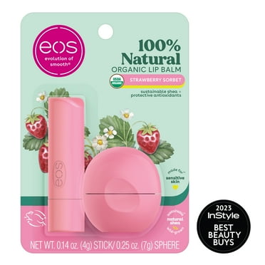 eos 100% Natural Lip Balm- Raspberry Kiwi Splash & Passionfruit Agave ...