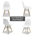 COMHOMA Sturdy Metal Dining Chair Set of 4, PVC Plastic Lounge Chair ...