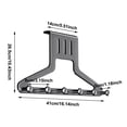 6 Hooks Over Door Hooks 16.14 x 10.43 Inch Carbon Steel, No Drill ...
