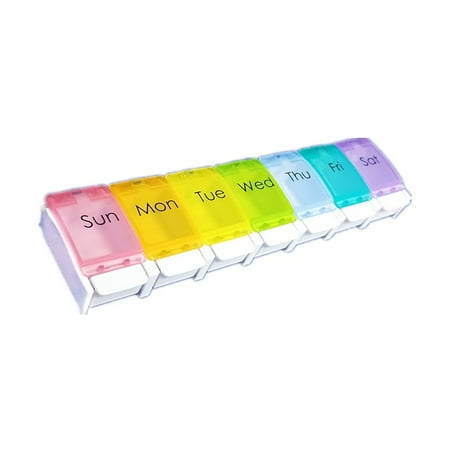SHARKDOOK Weekly Pill Organizer, 7 Days, Travel Pill Box with Large ...
