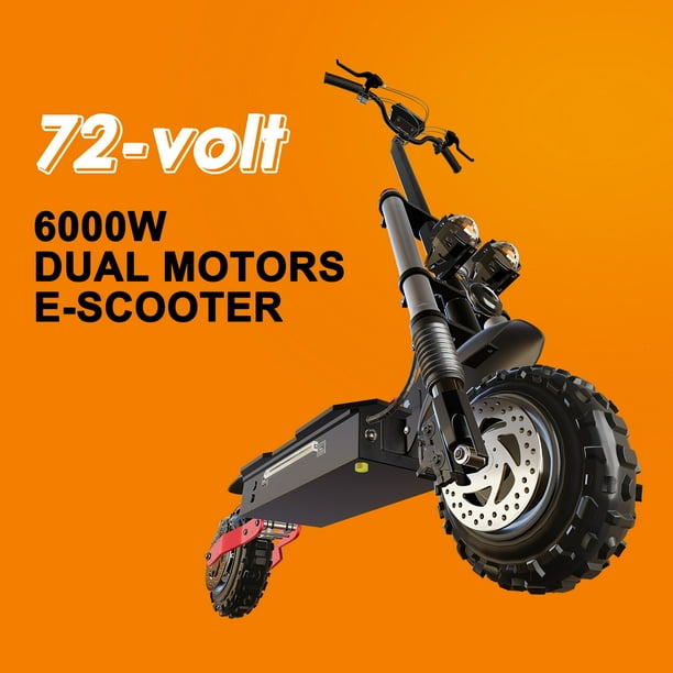 72V 6000W Electric Scooter Adults, Up to 80KM/H, 11 INCH Wheel Tubeless ...