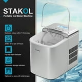 STAKOL Stainless Steel Ice Maker Countertop 26LBS/24H LCD Display W ...