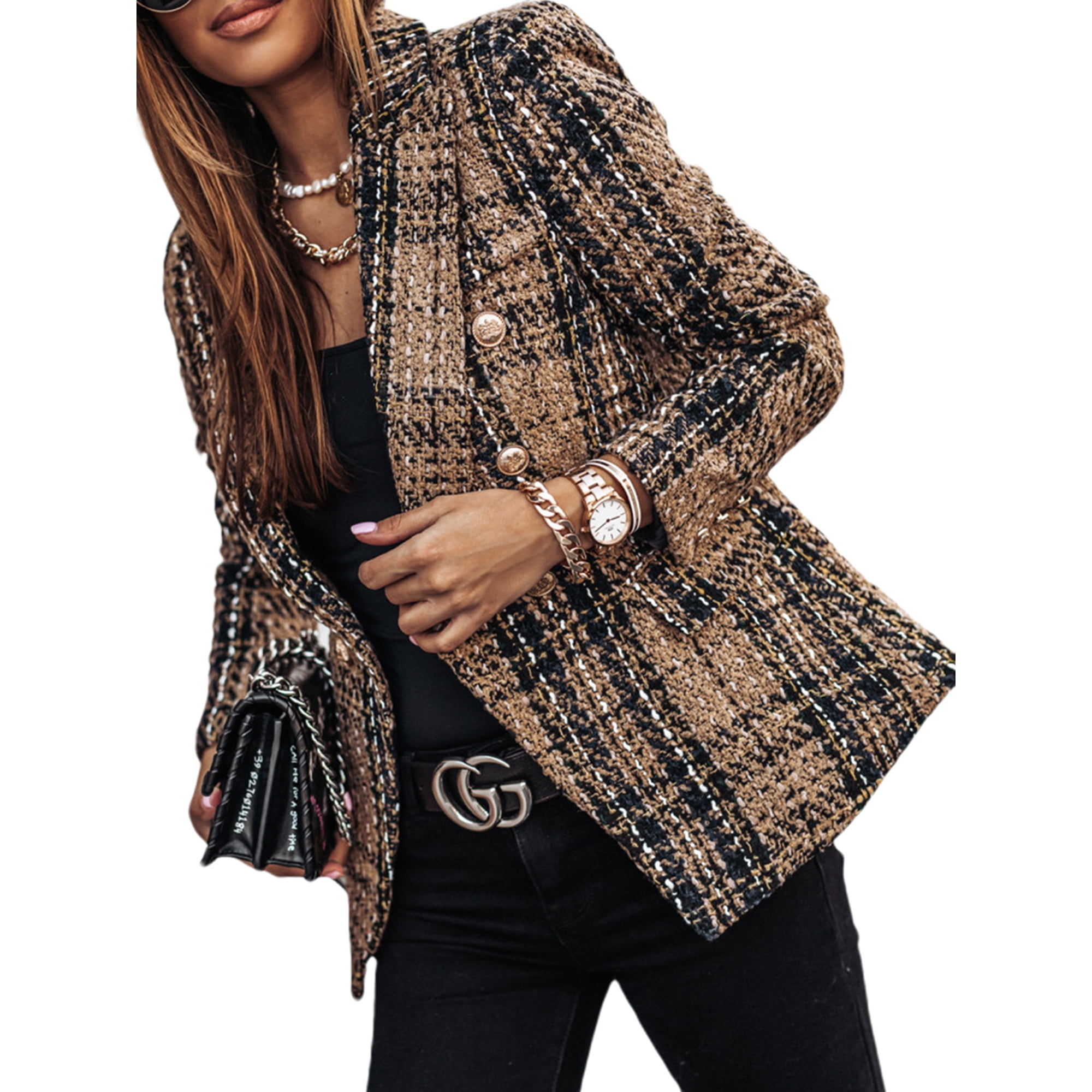 Click here for Sylvamorning Women Skinny Suit V-Neck Lapel Double... prices