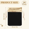 30 Pcs Black Gold Velvet Drawstring Bags, 4 x 3 Inch Velvet Gift Bags ...